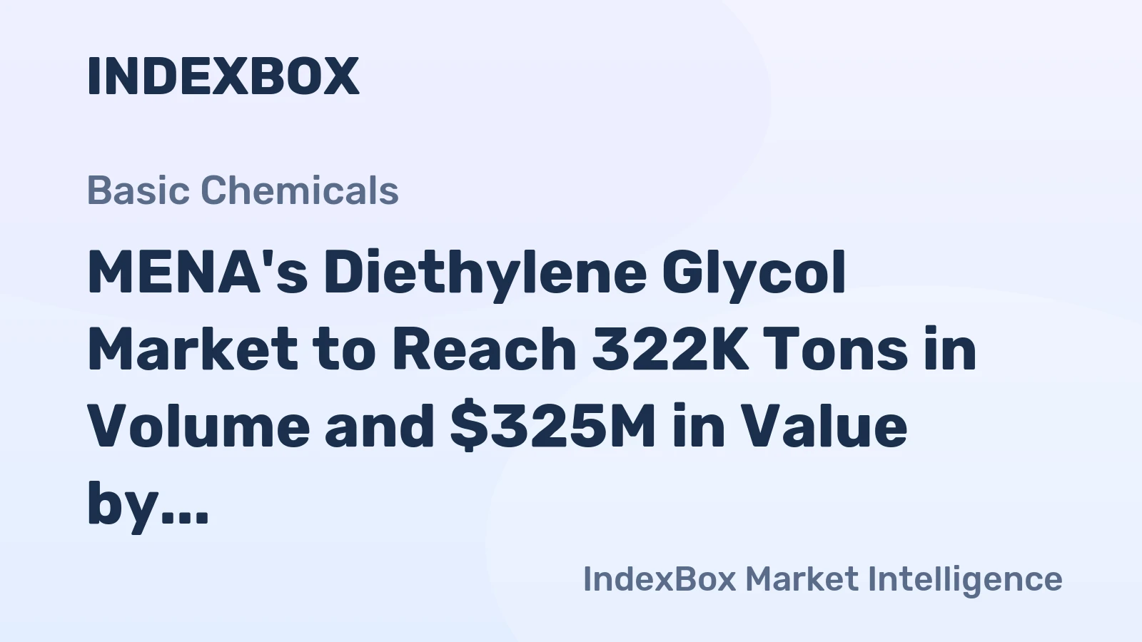 MENA's Diethylene Glycol Market to Reach 322K Tons in Volume and $325M in Value by 2035