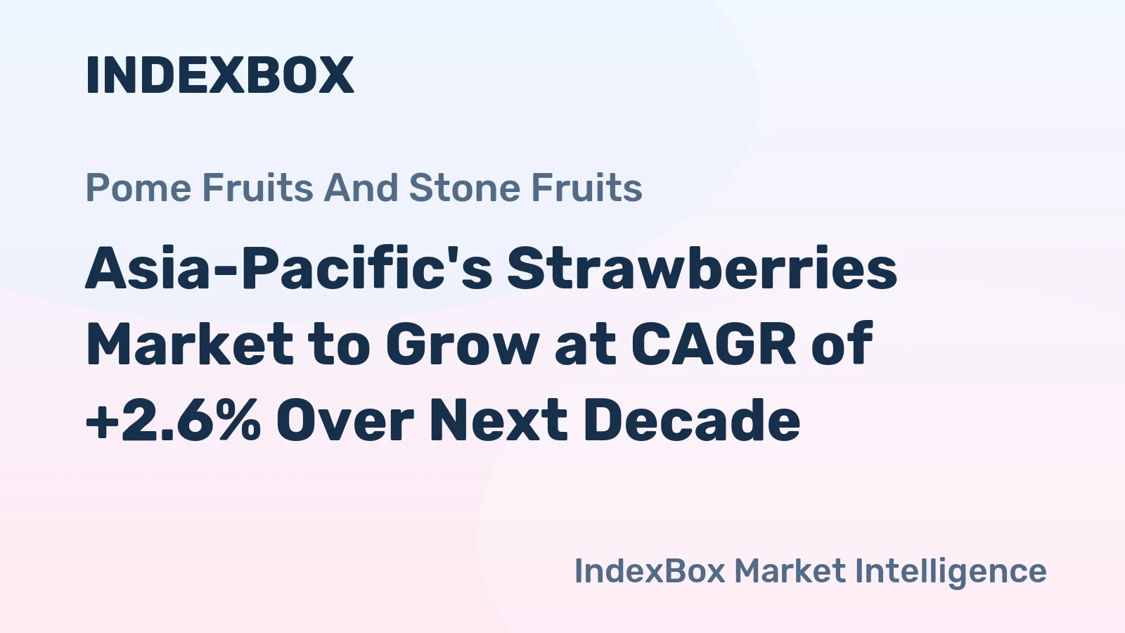 Asia-Pacific's Strawberries Market to Grow at CAGR of +2.6% Over Next Decade