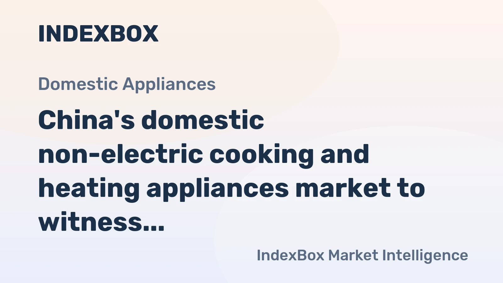 China's domestic non-electric cooking and heating appliances market to witness substantial growth with CAGR of +8.2%