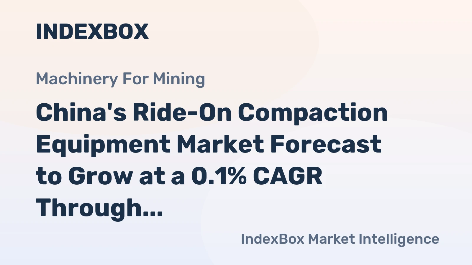 China's Ride-On Compaction Equipment Market Forecast to Grow at a 0.1% CAGR Through 2035