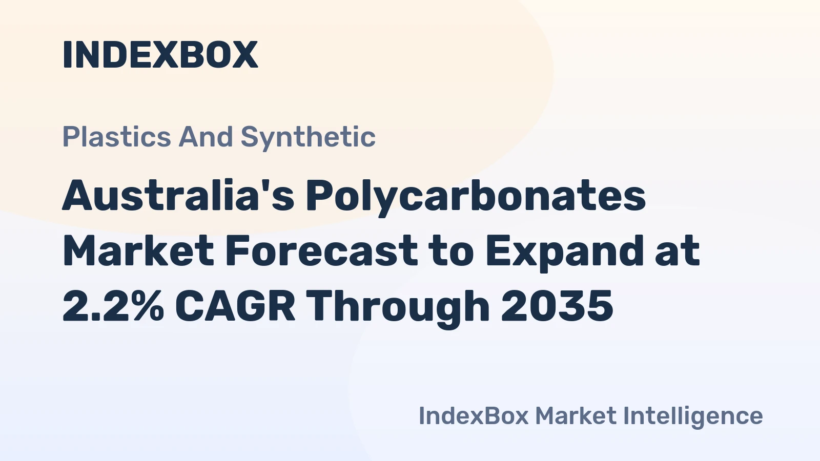 Australia's Polycarbonates Market Forecast to Expand at 2.2% CAGR Through 2035