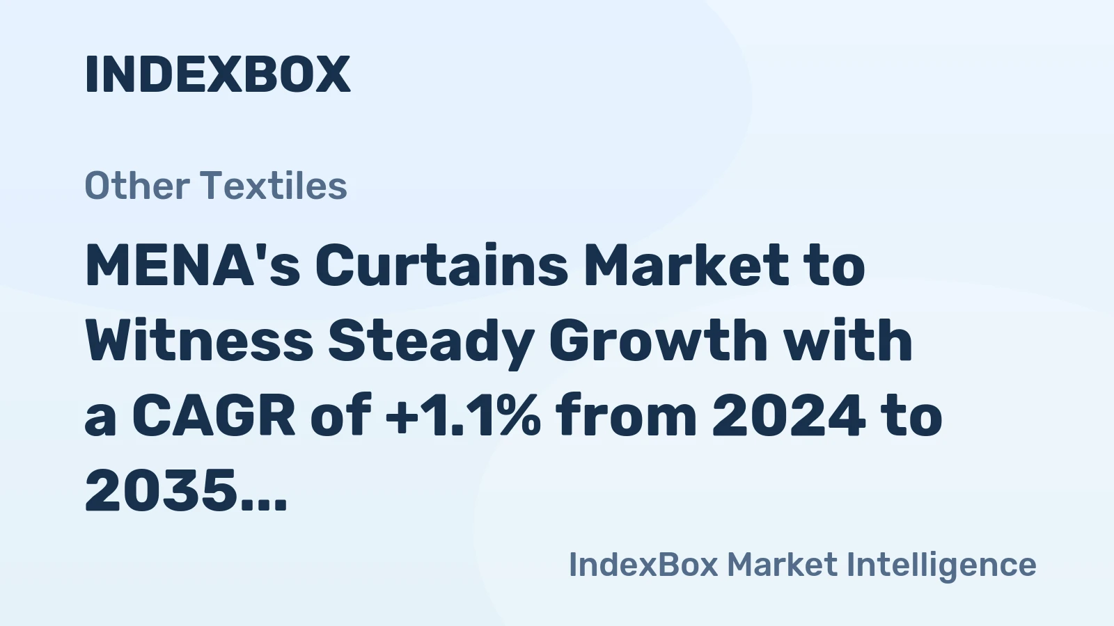 MENA's Curtains Market to Witness Steady Growth with a CAGR of +1.1% from 2024 to 2035