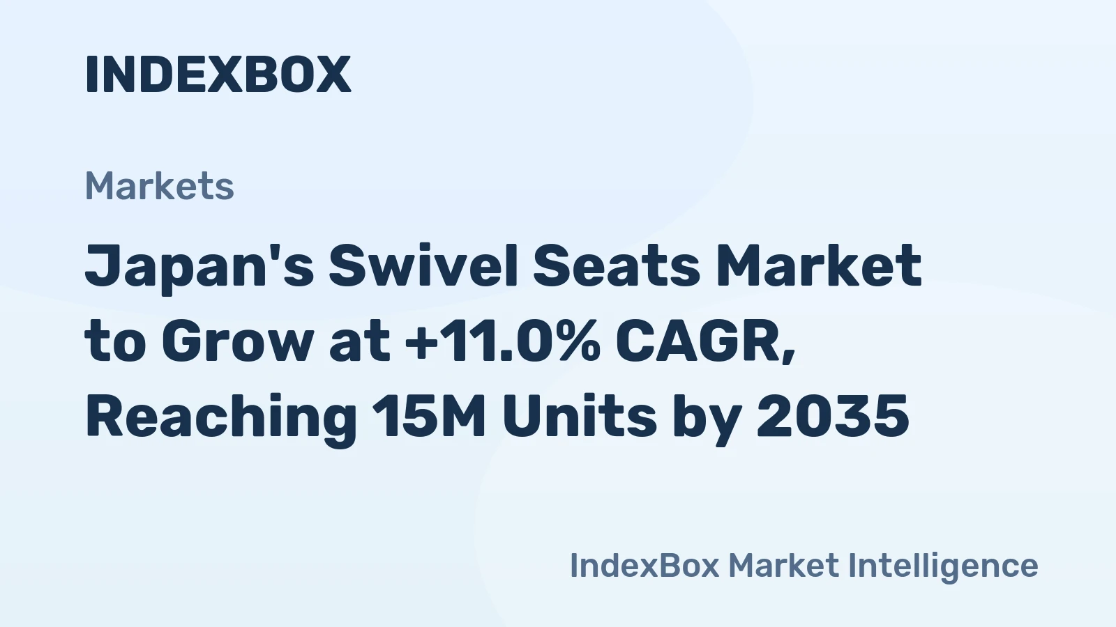 Japan's Swivel Seats Market to Grow at +11.0% CAGR, Reaching 15M Units by 2035