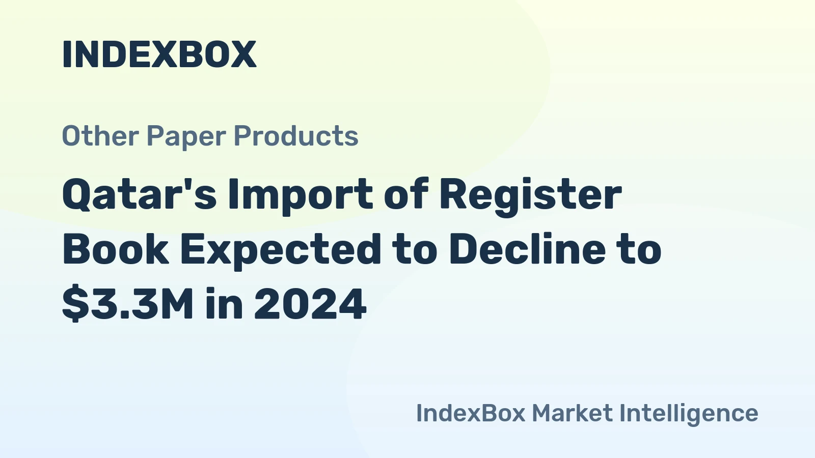 Qatar's Import of Register Book Expected to Decline to $3.3M in 2024