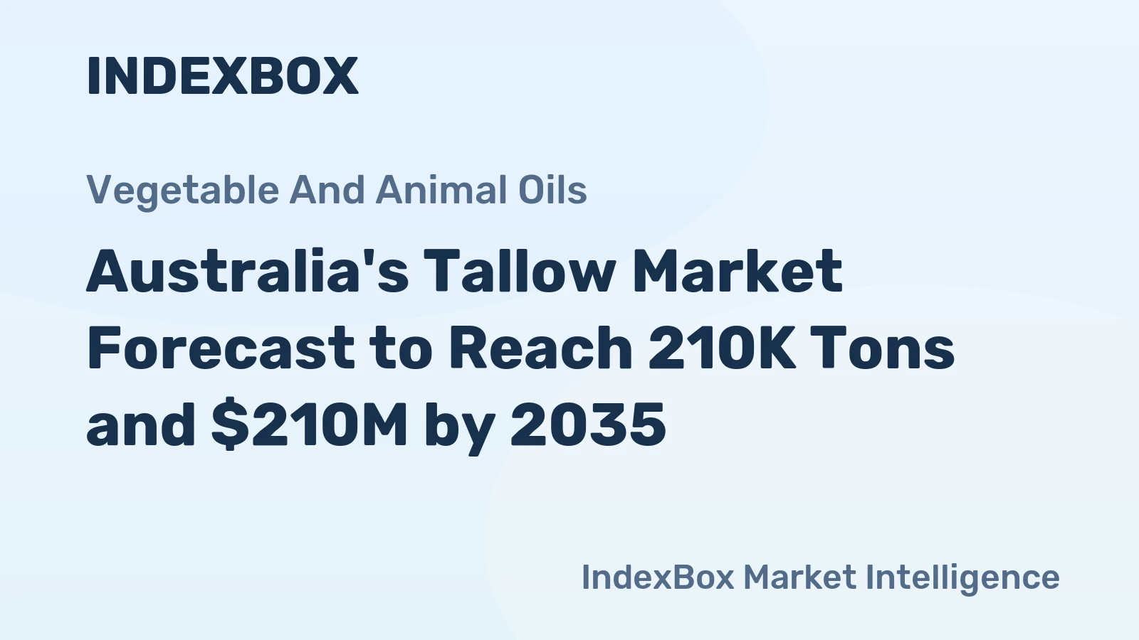 Australia's Tallow Market Forecast to Reach 210K Tons and $210M by 2035