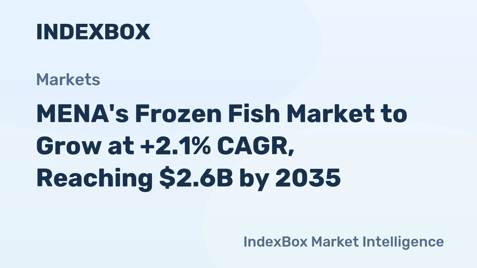 MENA's Frozen Fish Market to Grow at +2.1% CAGR, Reaching $2.6B by 2035