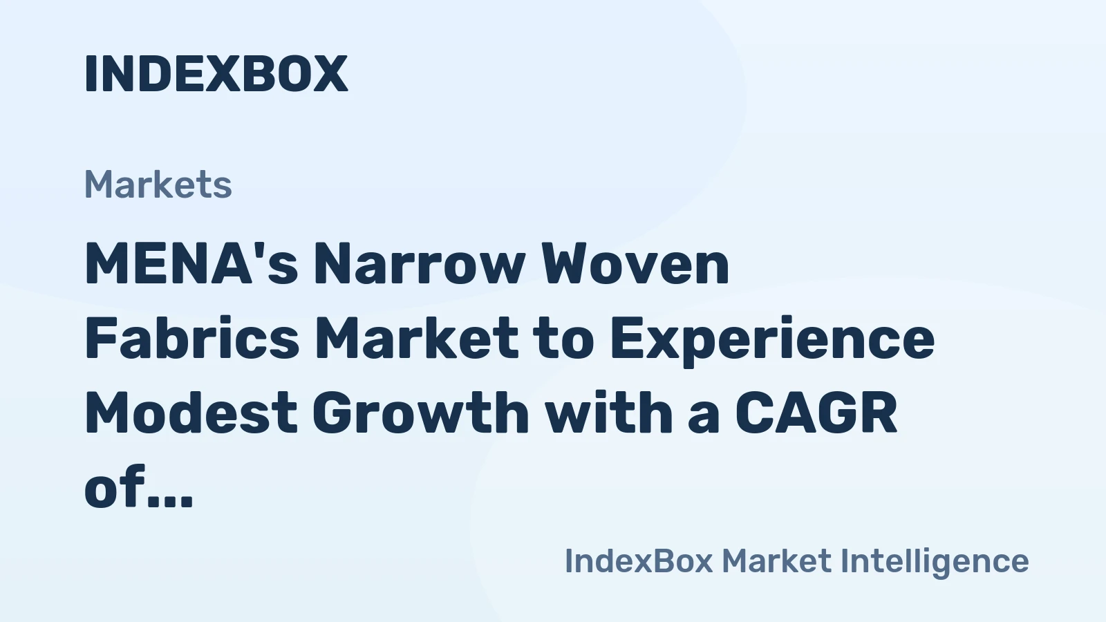 MENA's Narrow Woven Fabrics Market to Experience Modest Growth with a CAGR of +0.5% from 2024-2035