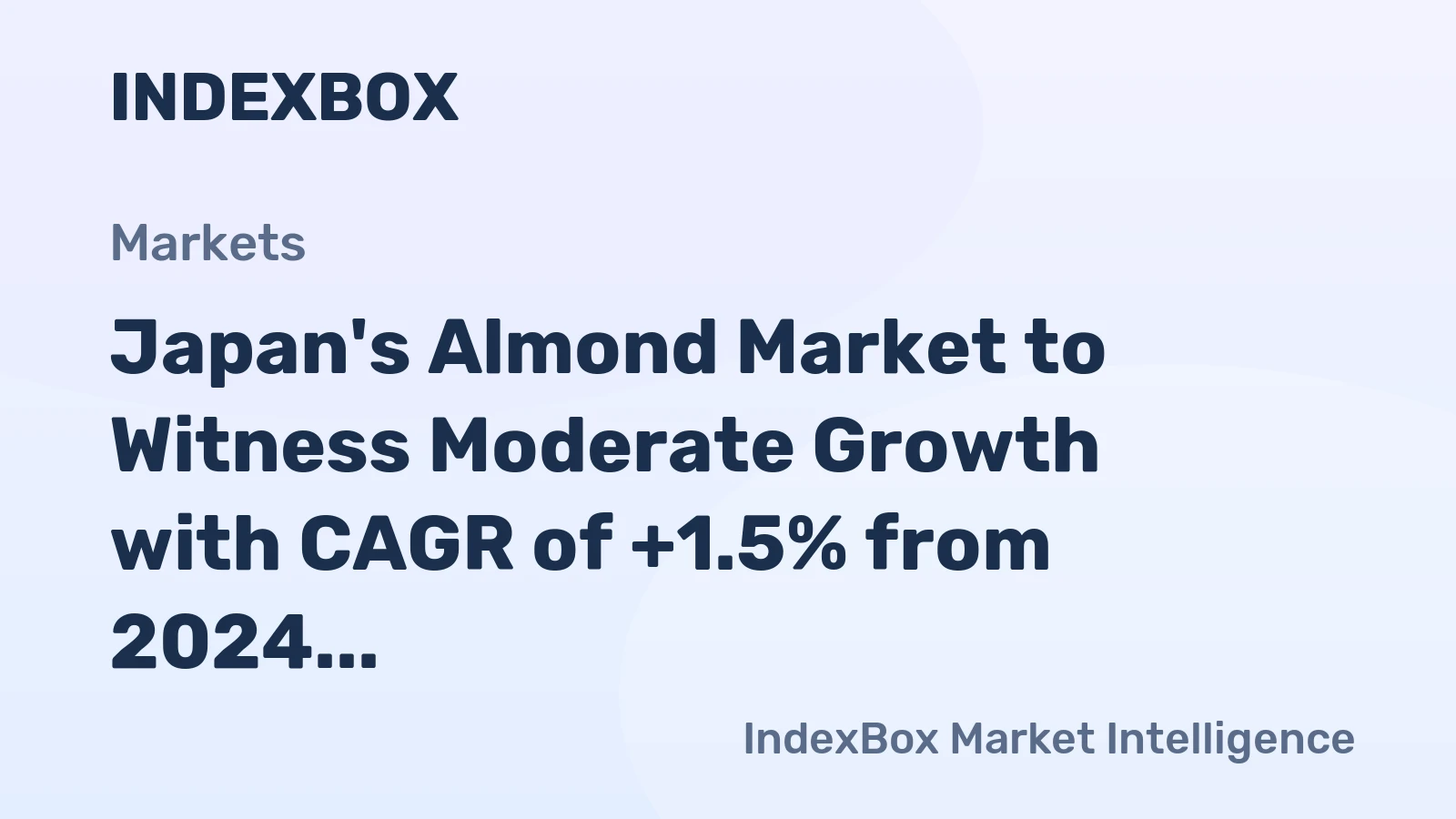 Japan's Almond Market to Witness Moderate Growth with CAGR of +1.5% from 2024 to 2035