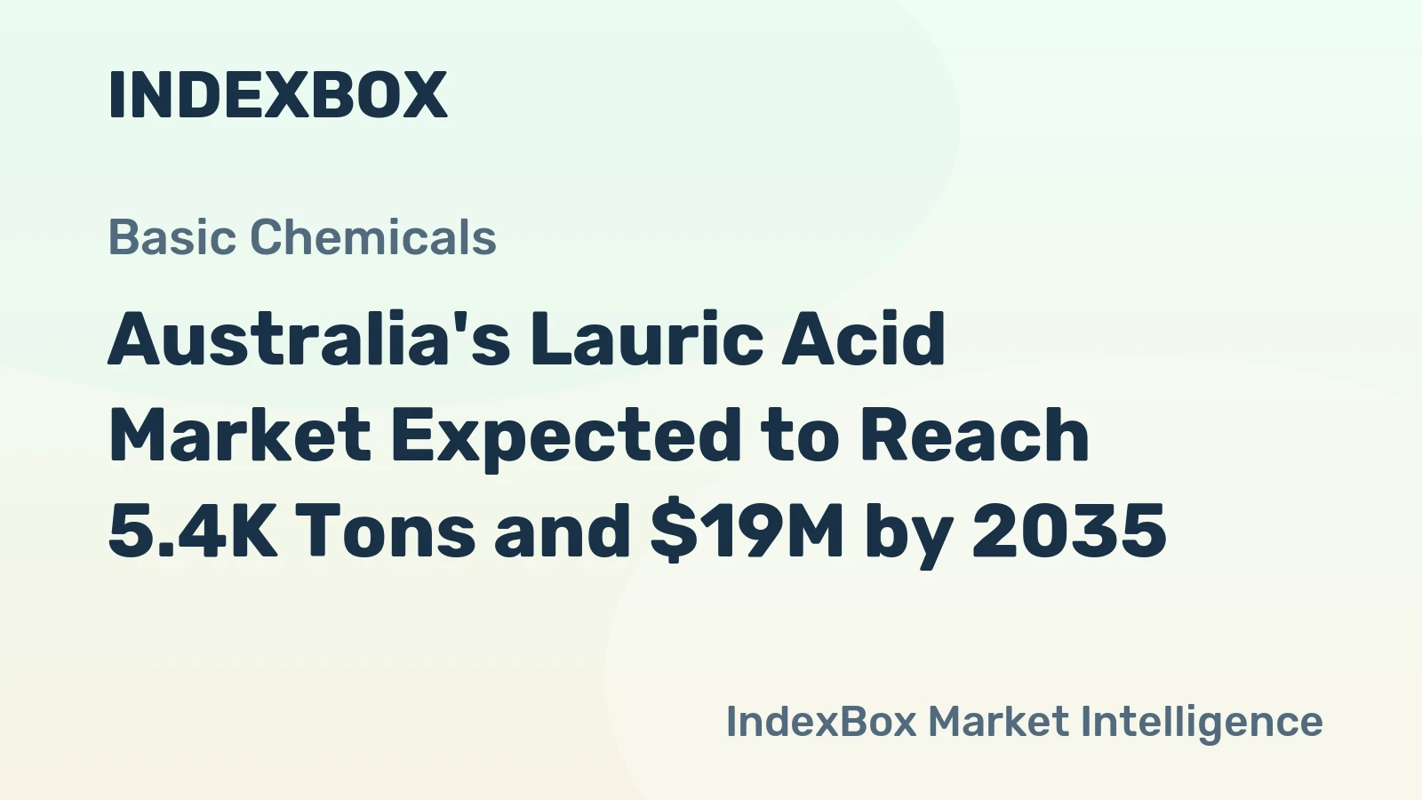 Australia's Lauric Acid Market Expected to Reach 5.4K Tons and $19M by 2035