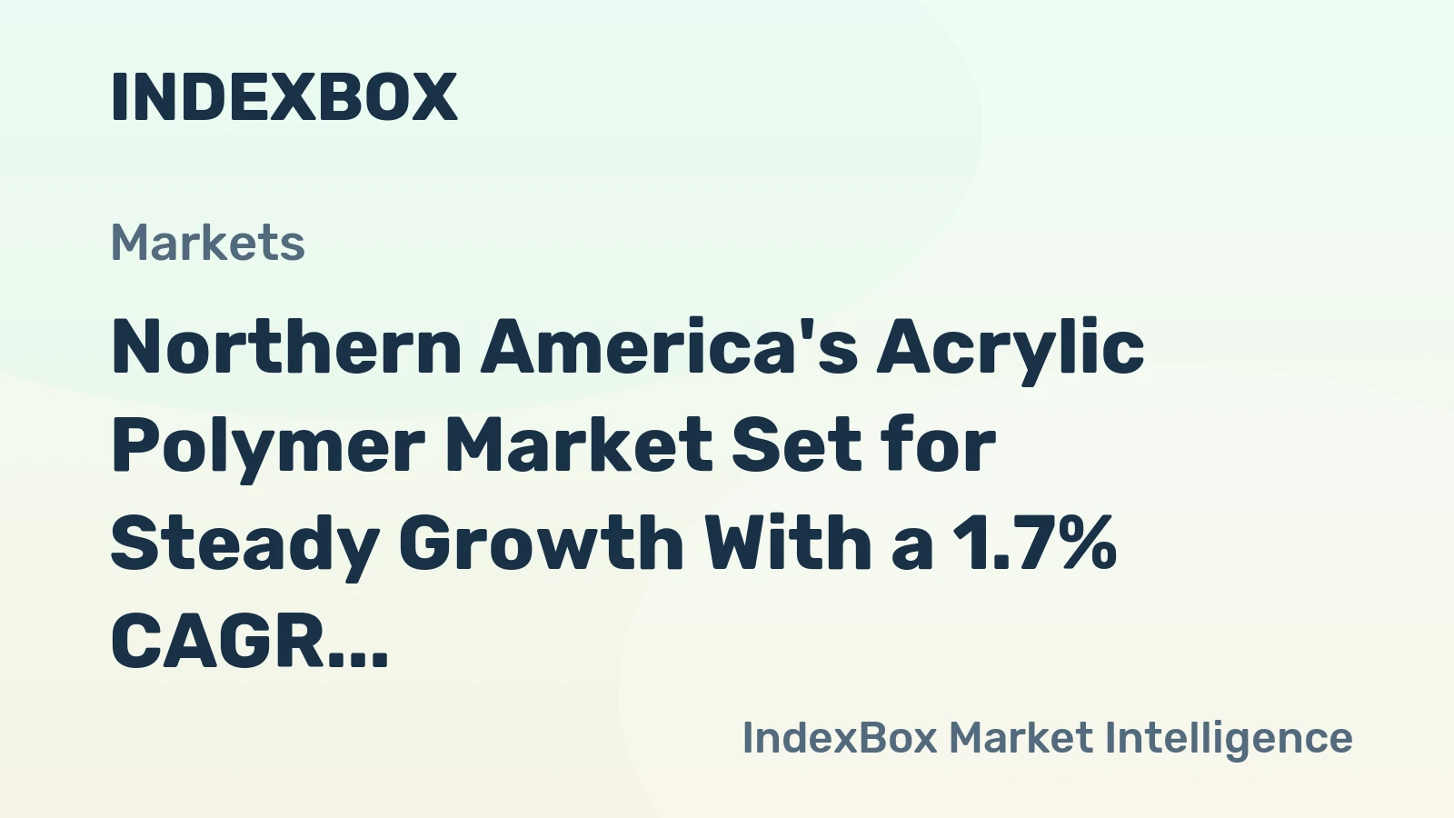 Northern America's Acrylic Polymer Market Set for Steady Growth With a 1.7% CAGR Through 2035