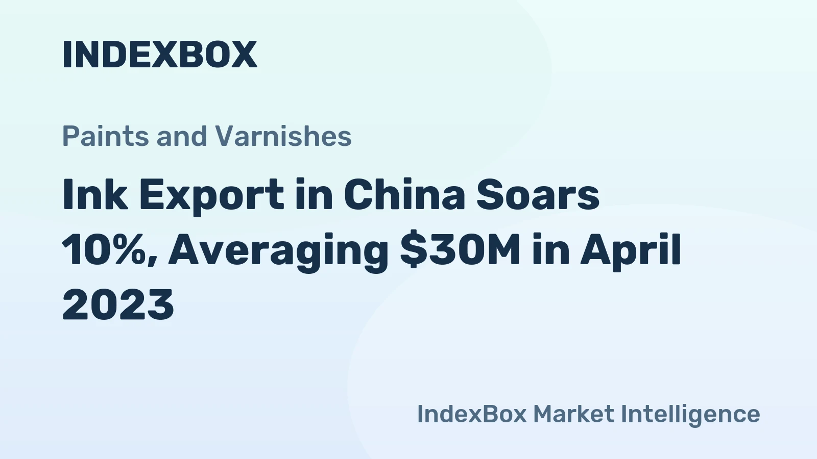 Ink Export in China Soars 10%, Averaging $30M in April 2023
