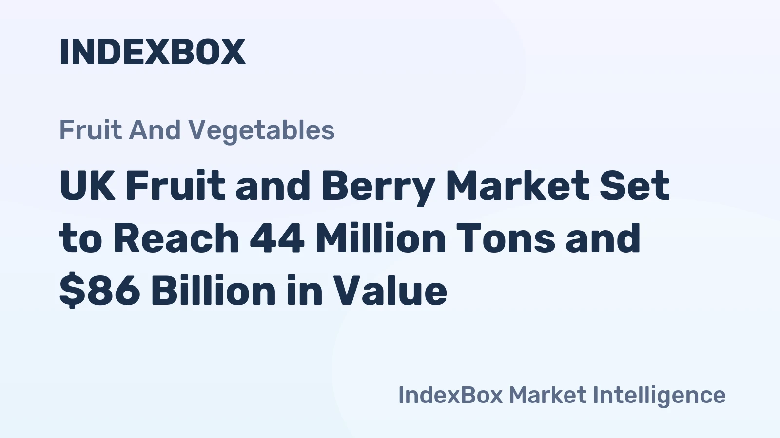 UK Fruit and Berry Market Set to Reach 44 Million Tons and $86 Billion in Value