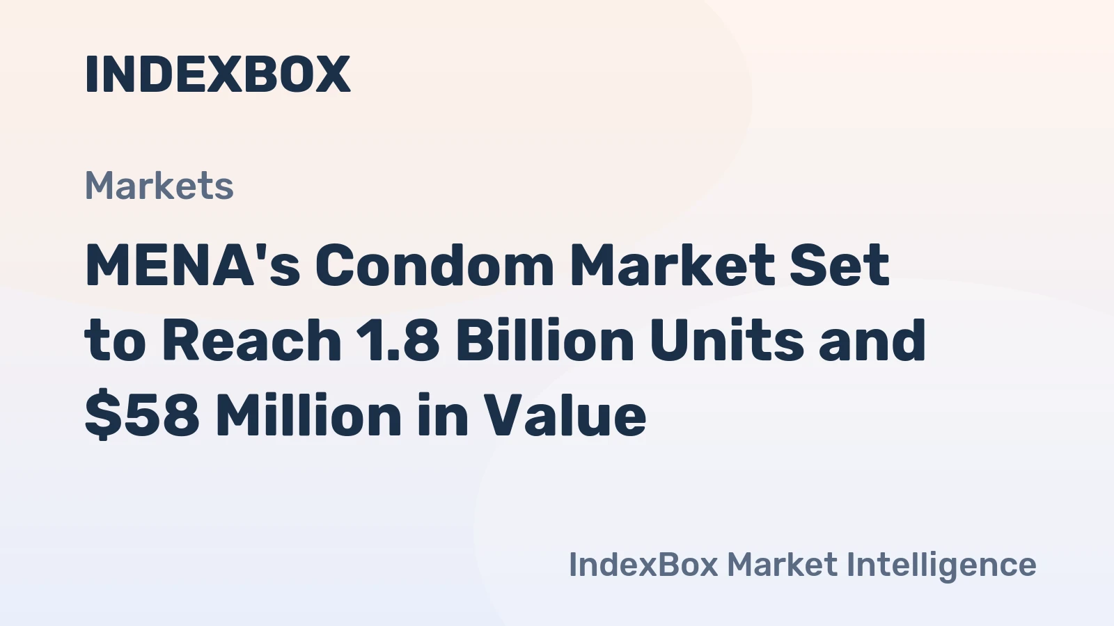 MENA's Condom Market Set to Reach 1.8 Billion Units and $58 Million in Value