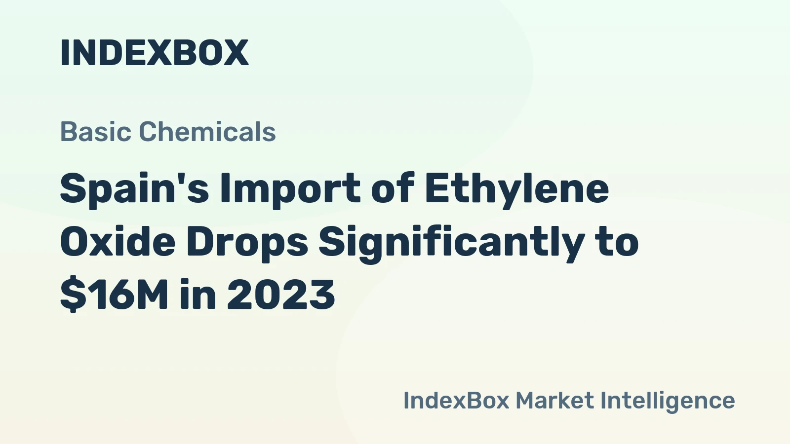 Spain's Import of Ethylene Oxide Drops Significantly to $16M in 2023