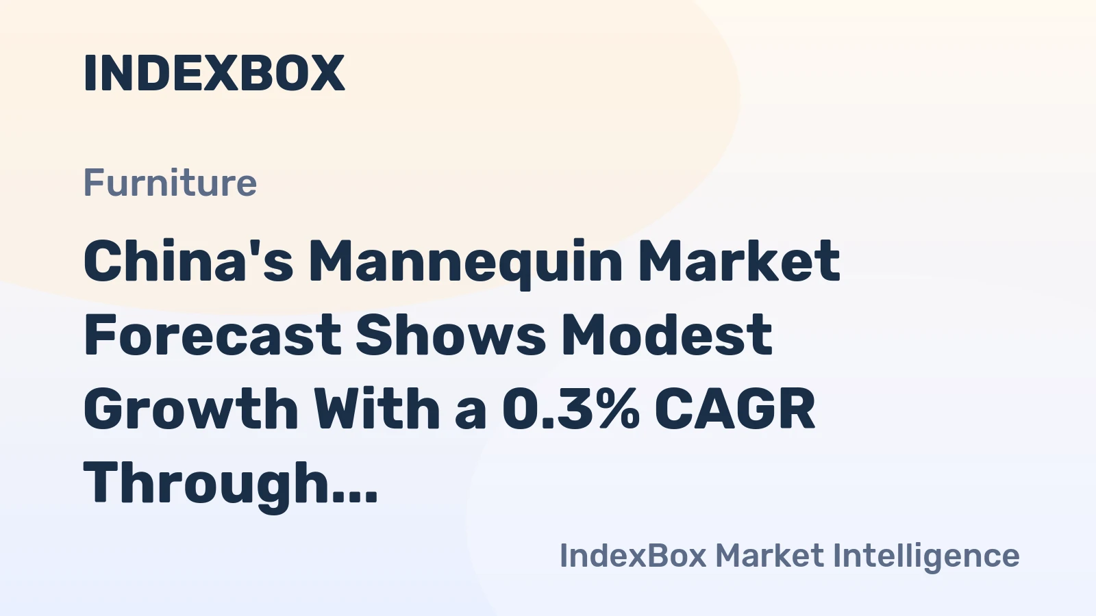 China's Mannequin Market Forecast Shows Modest Growth With a 0.3% CAGR Through 2035