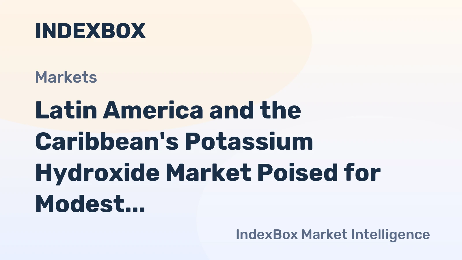 Latin America and the Caribbean's Potassium Hydroxide Market Poised for Modest Growth with 2.1% CAGR