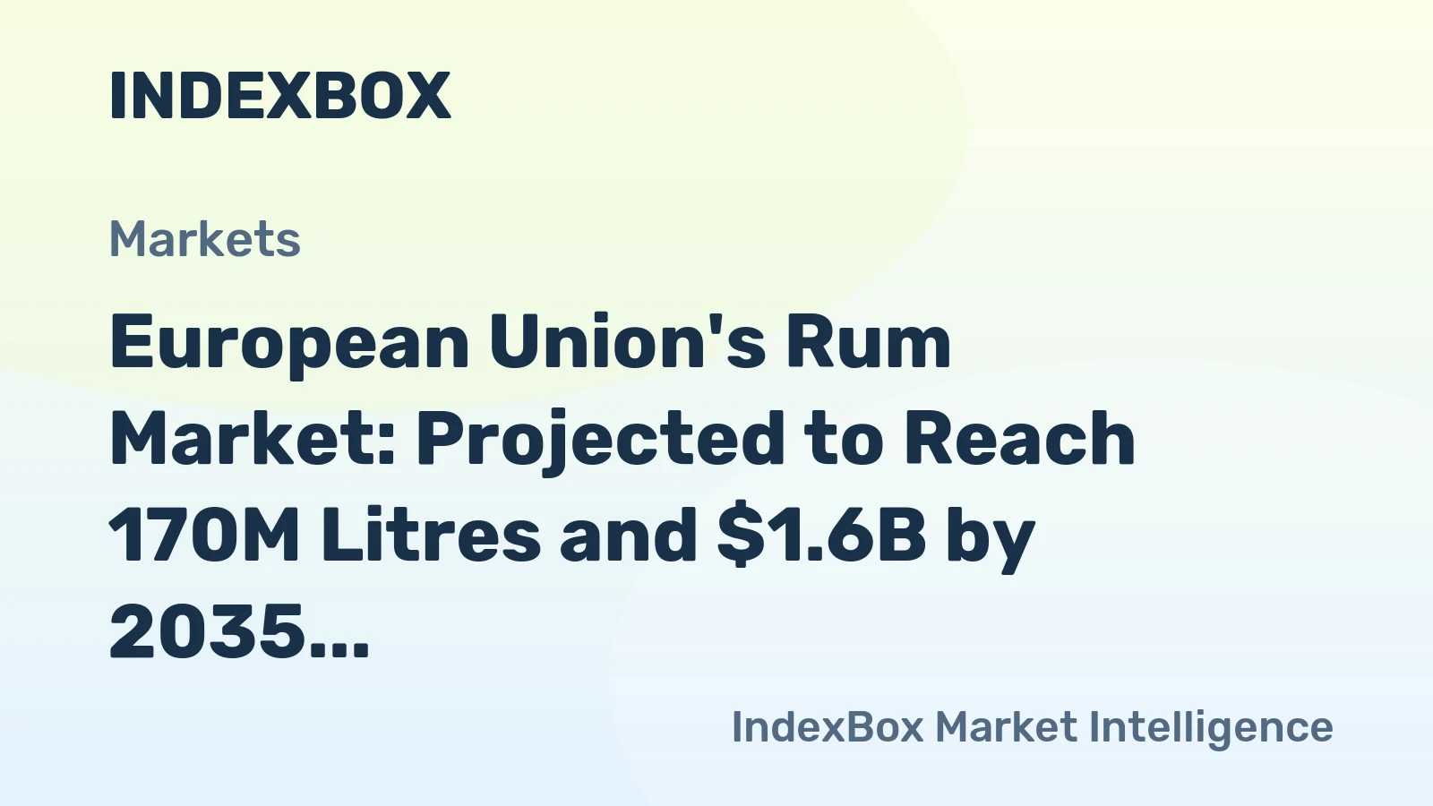 European Union's Rum Market: Projected to Reach 170M Litres and $1.6B by 2035