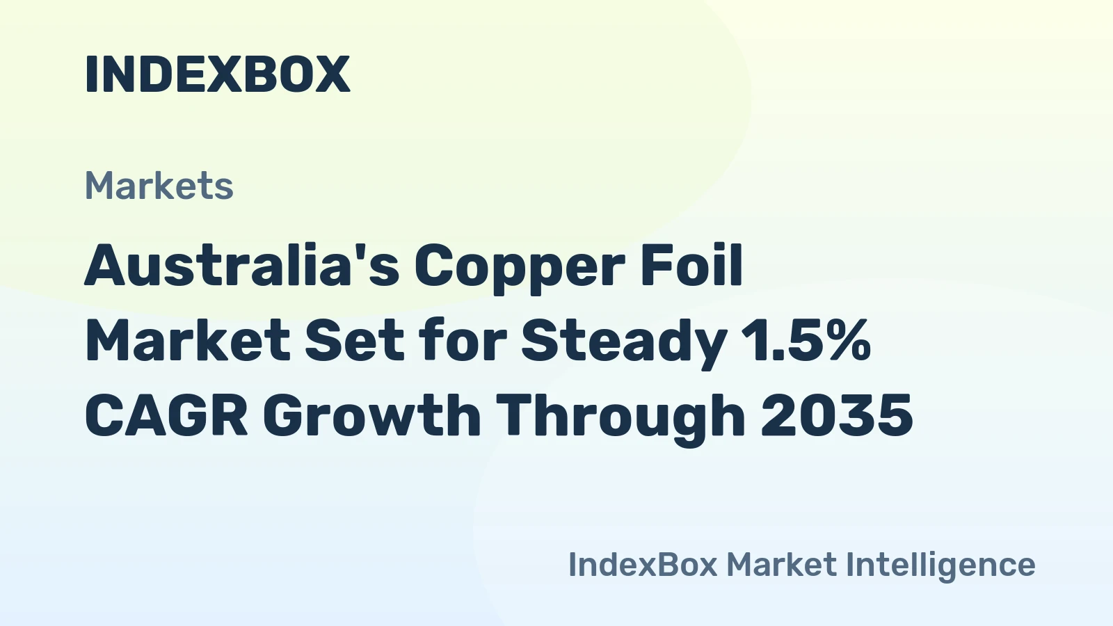 Australia's Copper Foil Market Set for Steady 1.5% CAGR Growth Through 2035