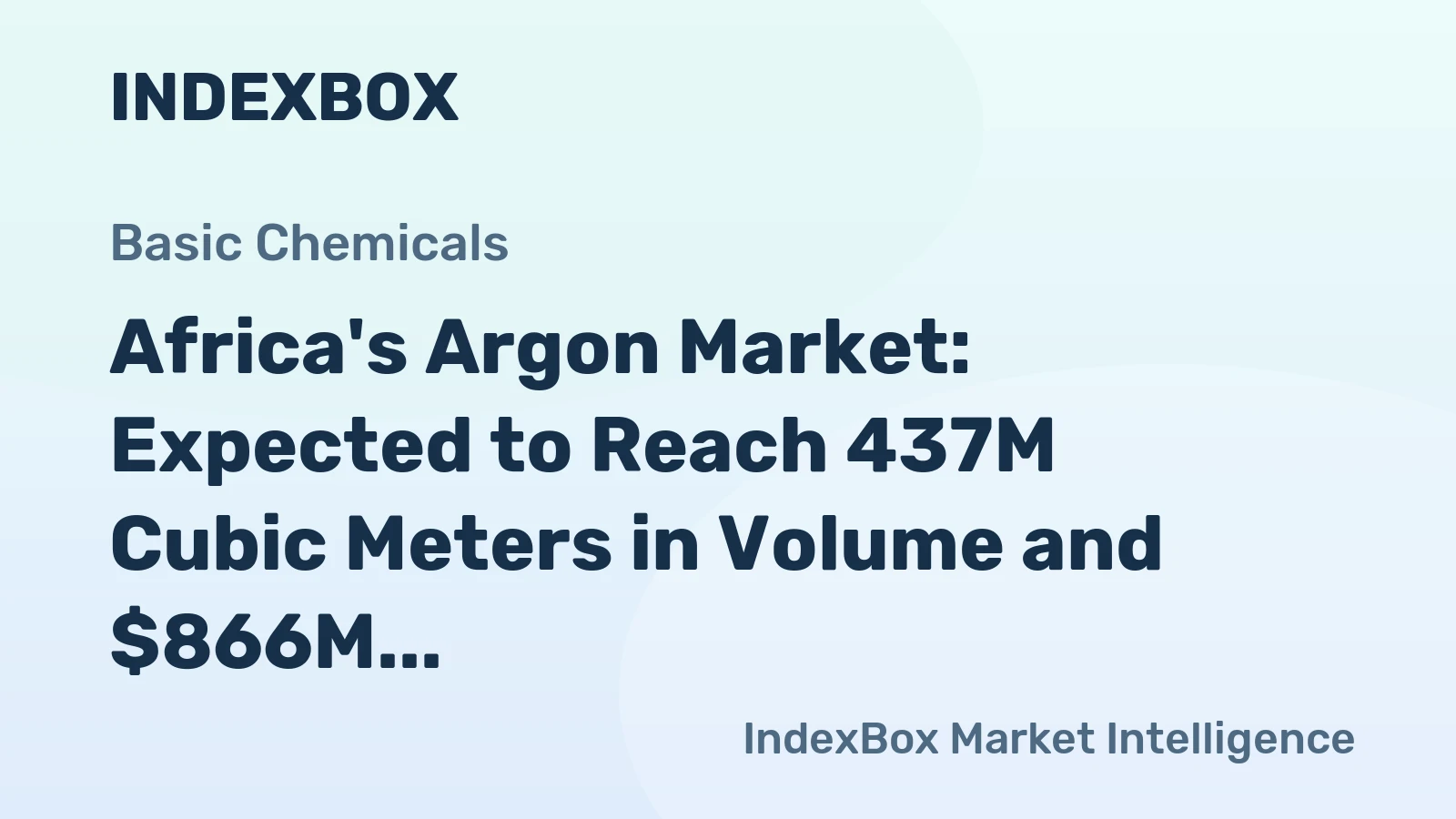 Africa's Argon Market: Expected to Reach 437M Cubic Meters in Volume and $866M in Value by 2035