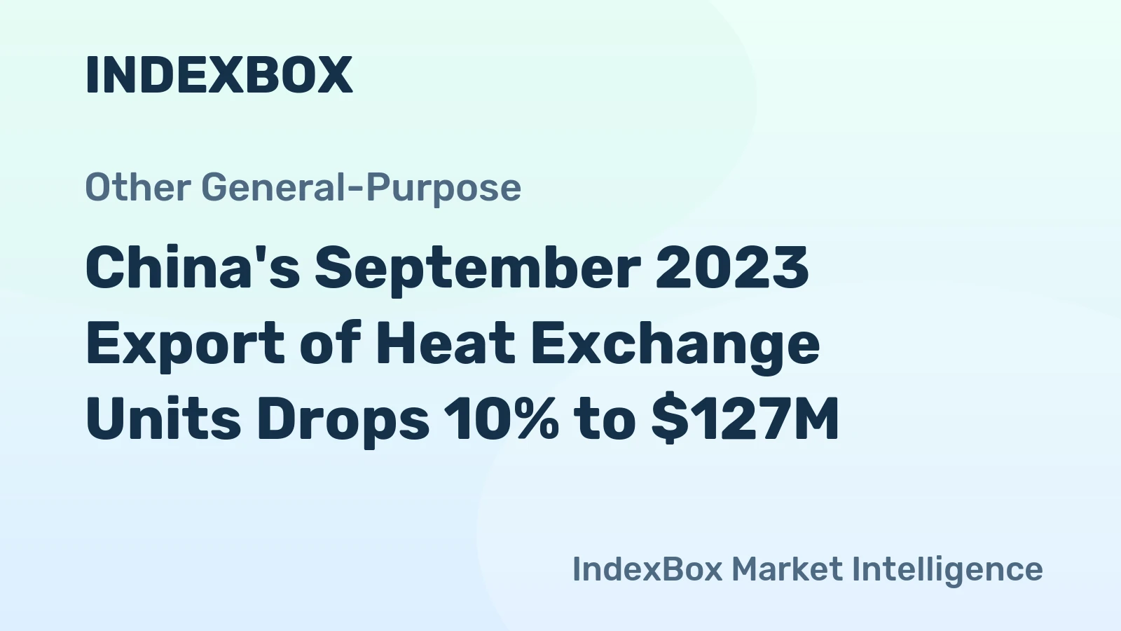 China's September 2023 Export of Heat Exchange Units Drops 10% to $127M