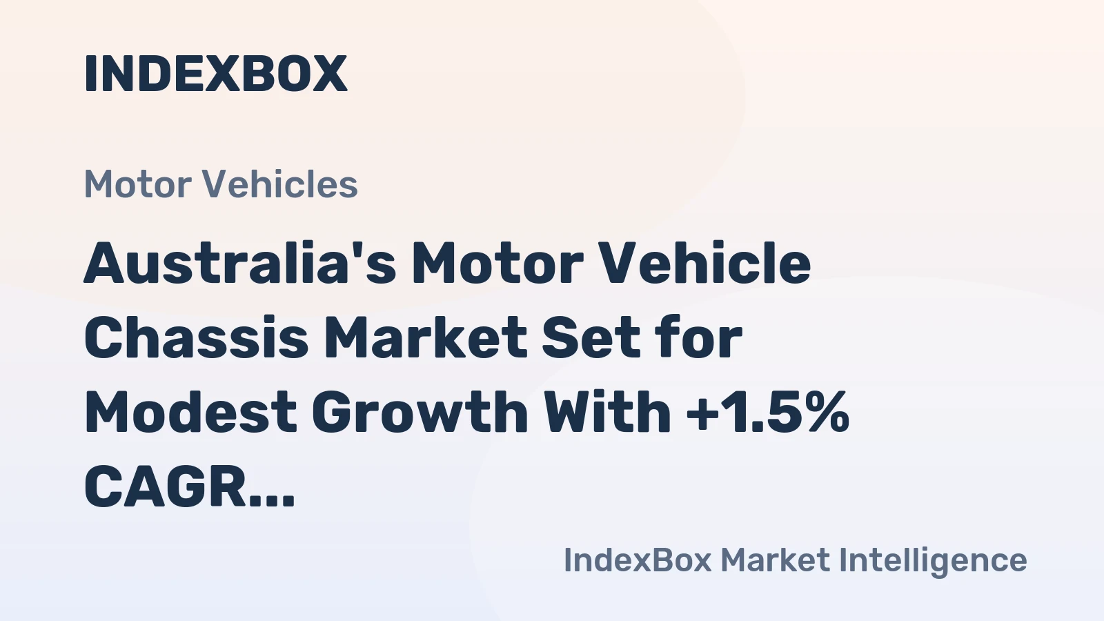 Australia's Motor Vehicle Chassis Market Set for Modest Growth With +1.5% CAGR Through 2035