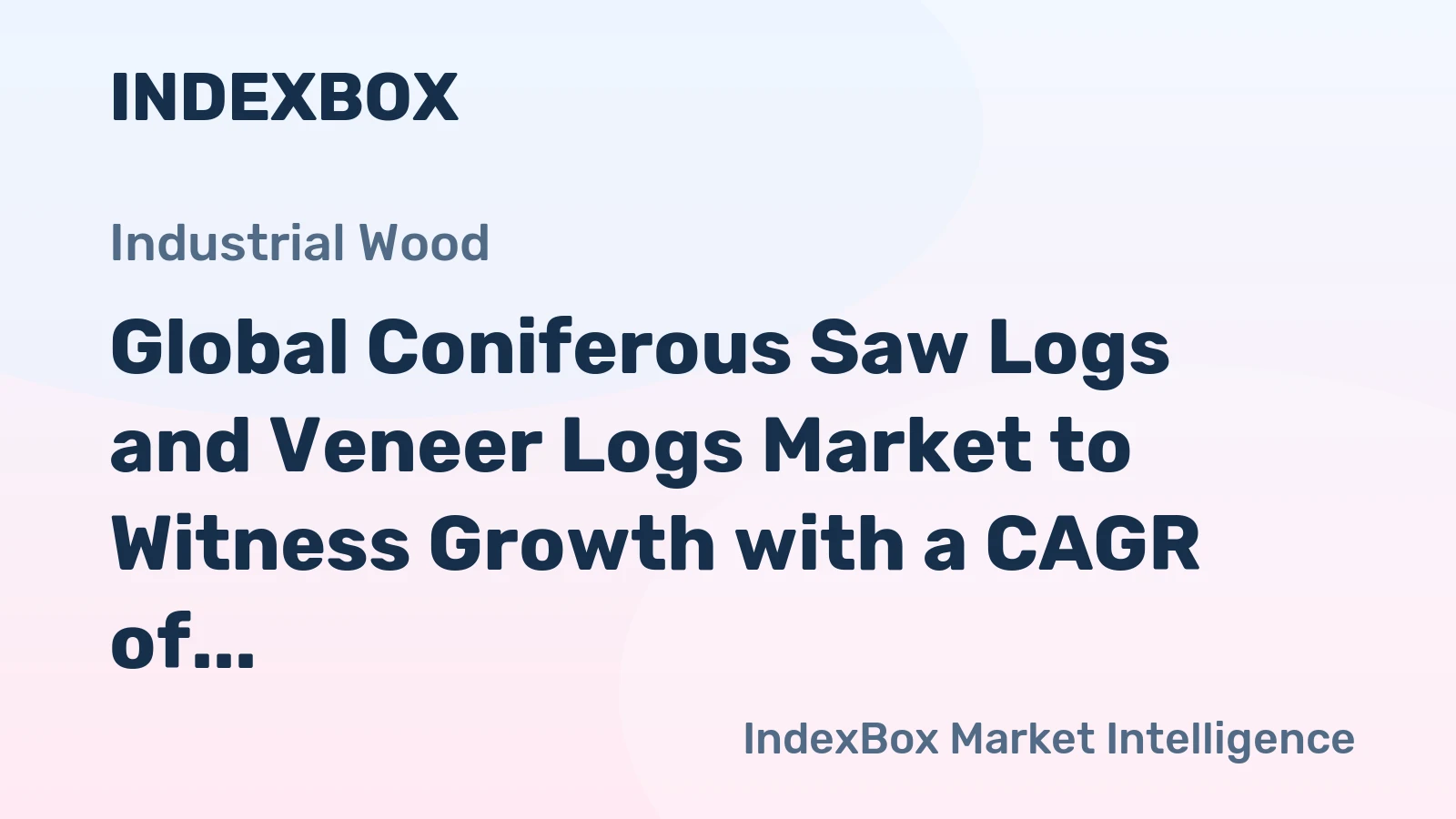 Global Coniferous Saw Logs and Veneer Logs Market to Witness Growth with a CAGR of +0.6% from 2024-2035, Reaching $97.4B