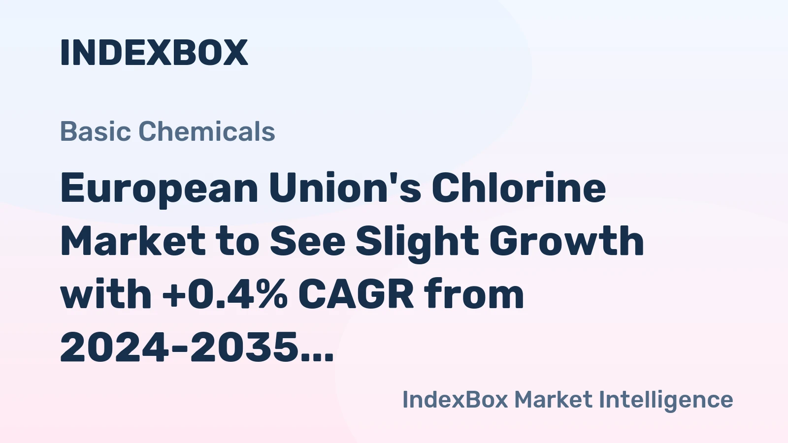 European Union's Chlorine Market to See Slight Growth with +0.4% CAGR from 2024-2035