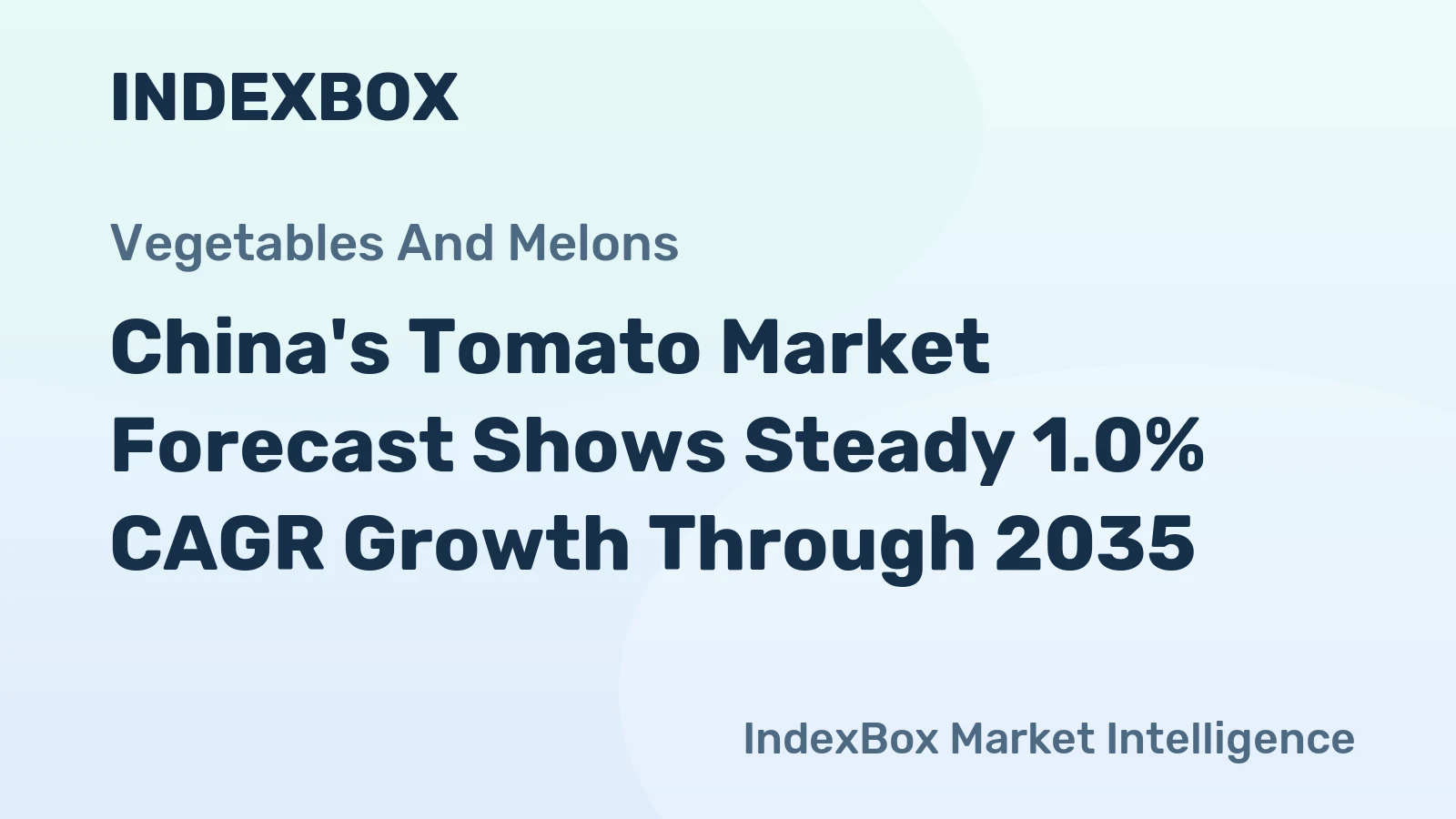 China's Tomato Market Forecast Shows Steady 1.0% CAGR Growth Through 2035