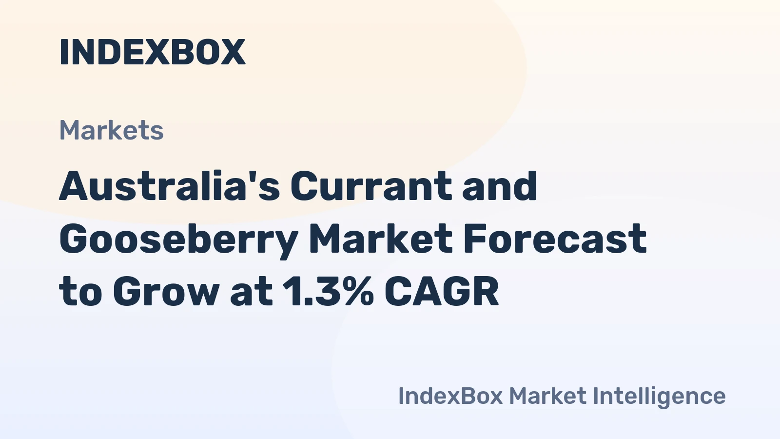 Australia's Currant and Gooseberry Market Forecast to Grow at 1.3% CAGR