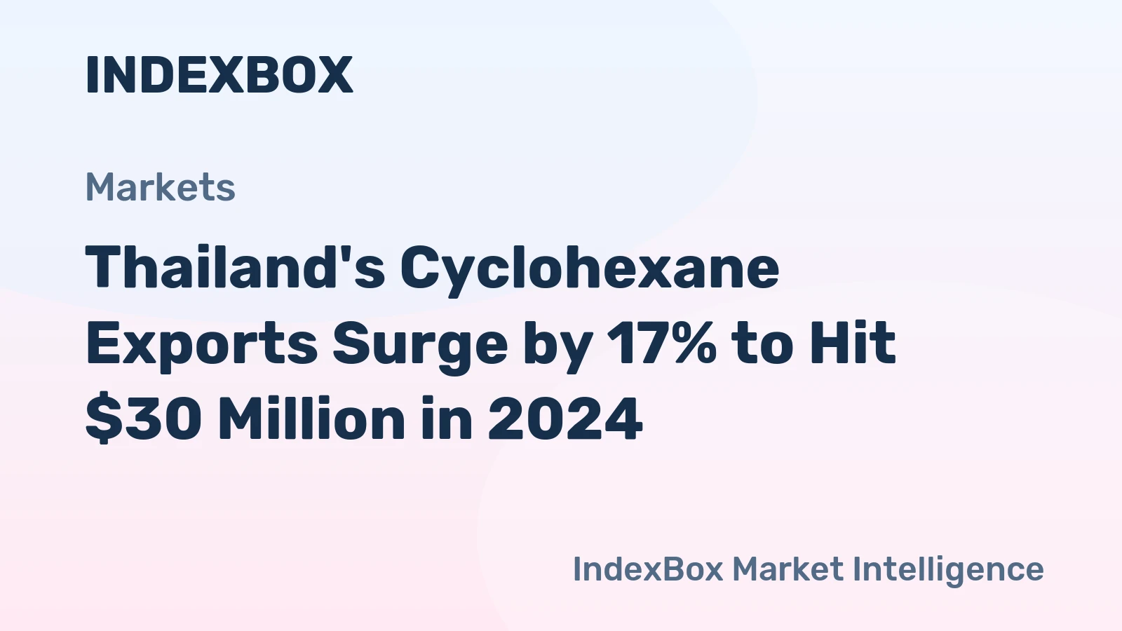Thailand's Cyclohexane Exports Surge by 17% to Hit $30 Million in 2024