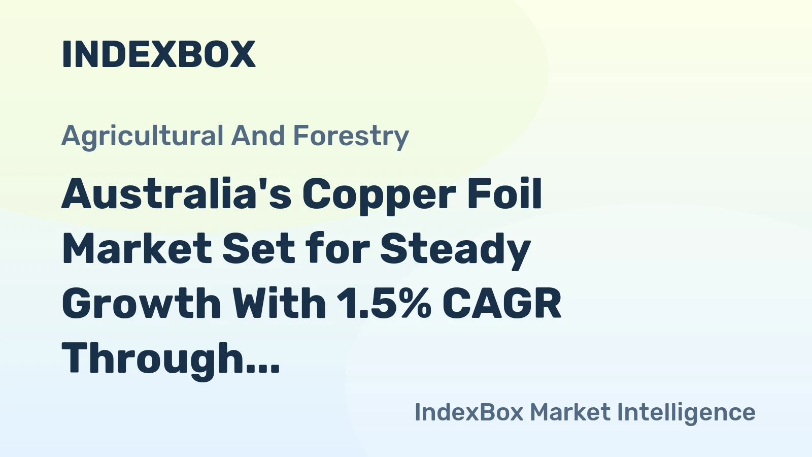 Australia's Copper Foil Market Set for Steady Growth With 1.5% CAGR Through 2035