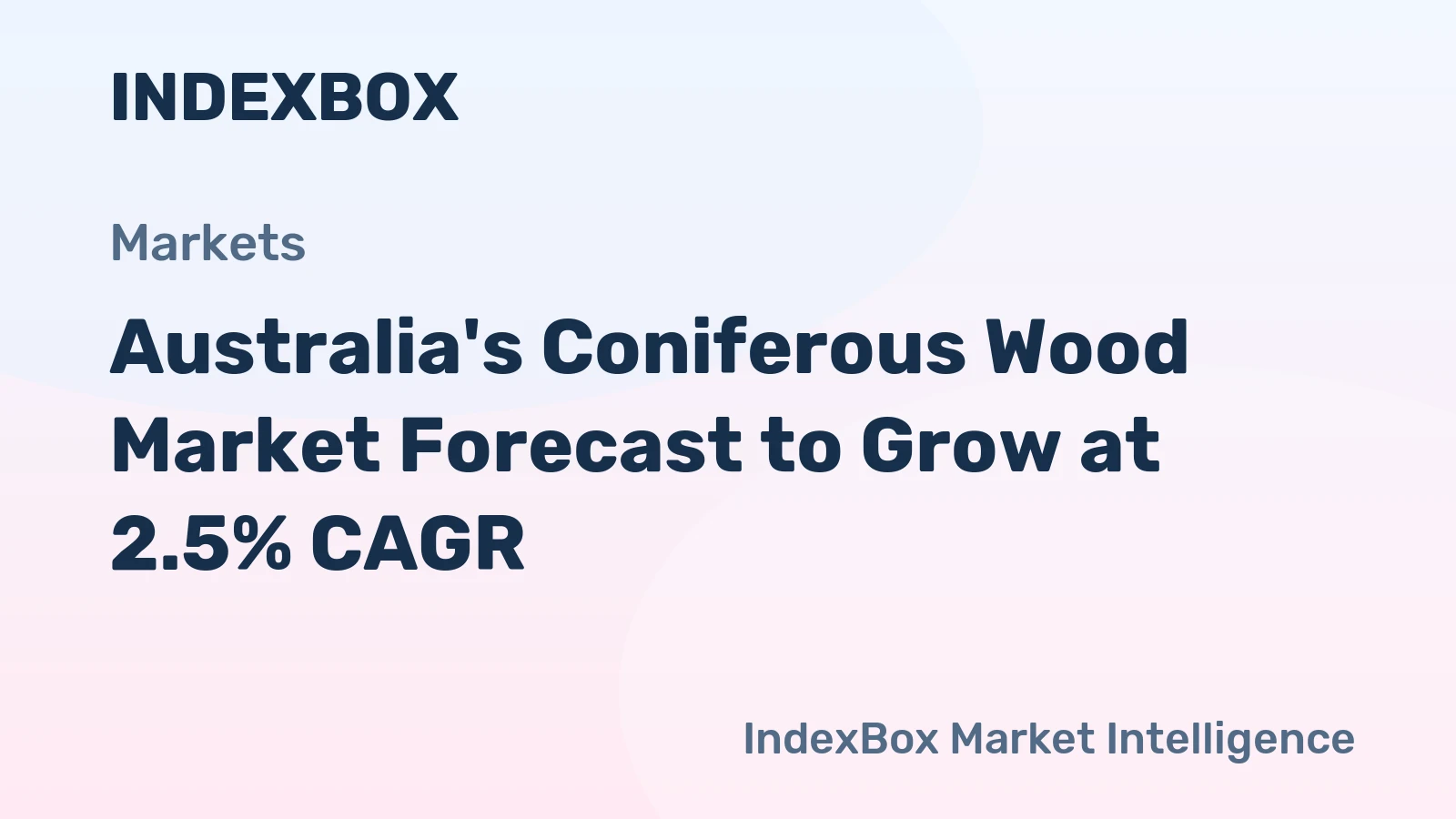 Australia's Coniferous Wood Market Forecast to Grow at 2.5% CAGR