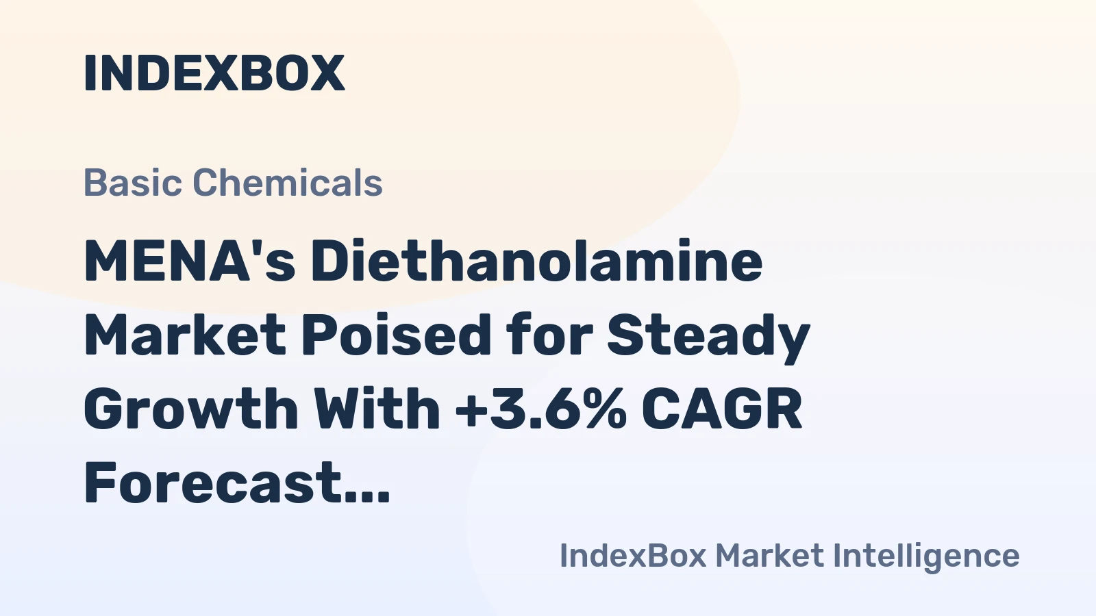 MENA's Diethanolamine Market Poised for Steady Growth With +3.6% CAGR Forecast