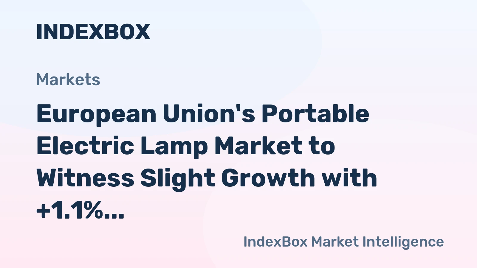 European Union's Portable Electric Lamp Market to Witness Slight Growth with +1.1% CAGR Over Next Decade