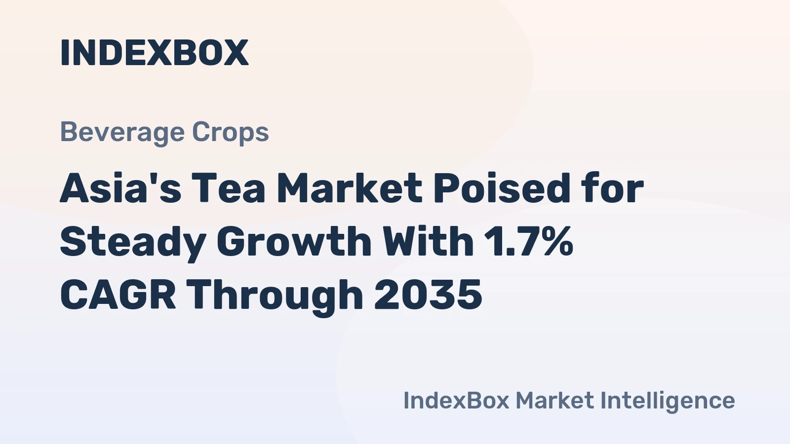 Asia's Tea Market Poised for Steady Growth With 1.7% CAGR Through 2035