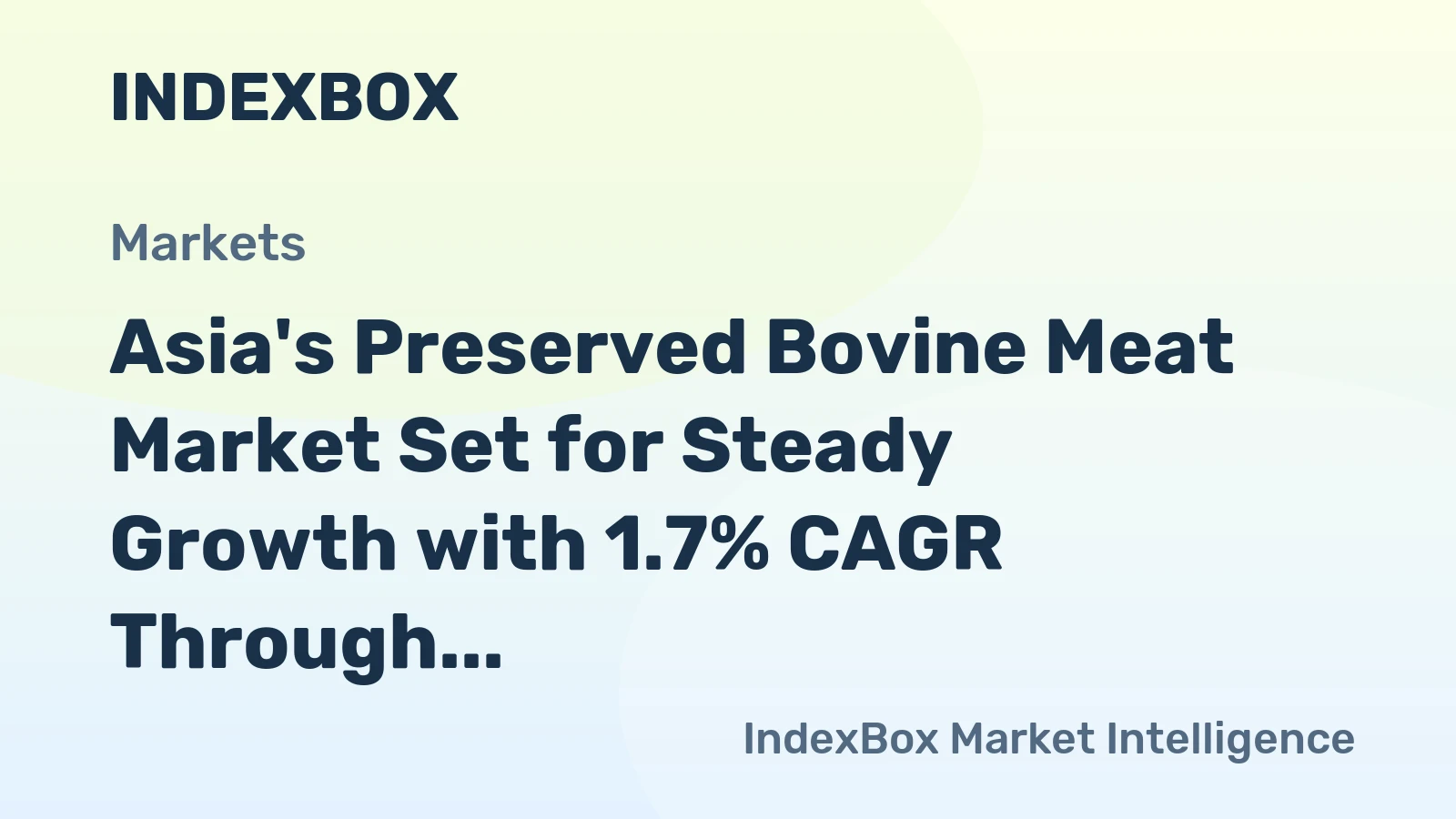 Asia's Preserved Bovine Meat Market Set for Steady Growth with 1.7% CAGR Through 2035
