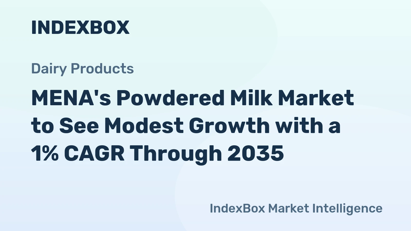MENA's Powdered Milk Market to See Modest Growth with a 1% CAGR Through 2035