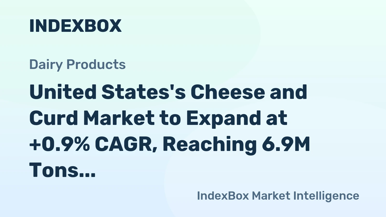 United States's Cheese and Curd Market to Expand at +0.9% CAGR, Reaching 6.9M Tons by 2035