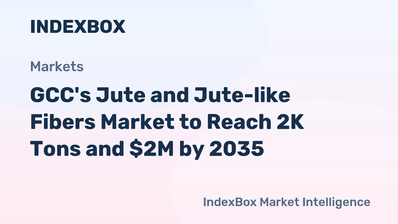 GCC's Jute and Jute-like Fibers Market to Reach 2K Tons and $2M by 2035