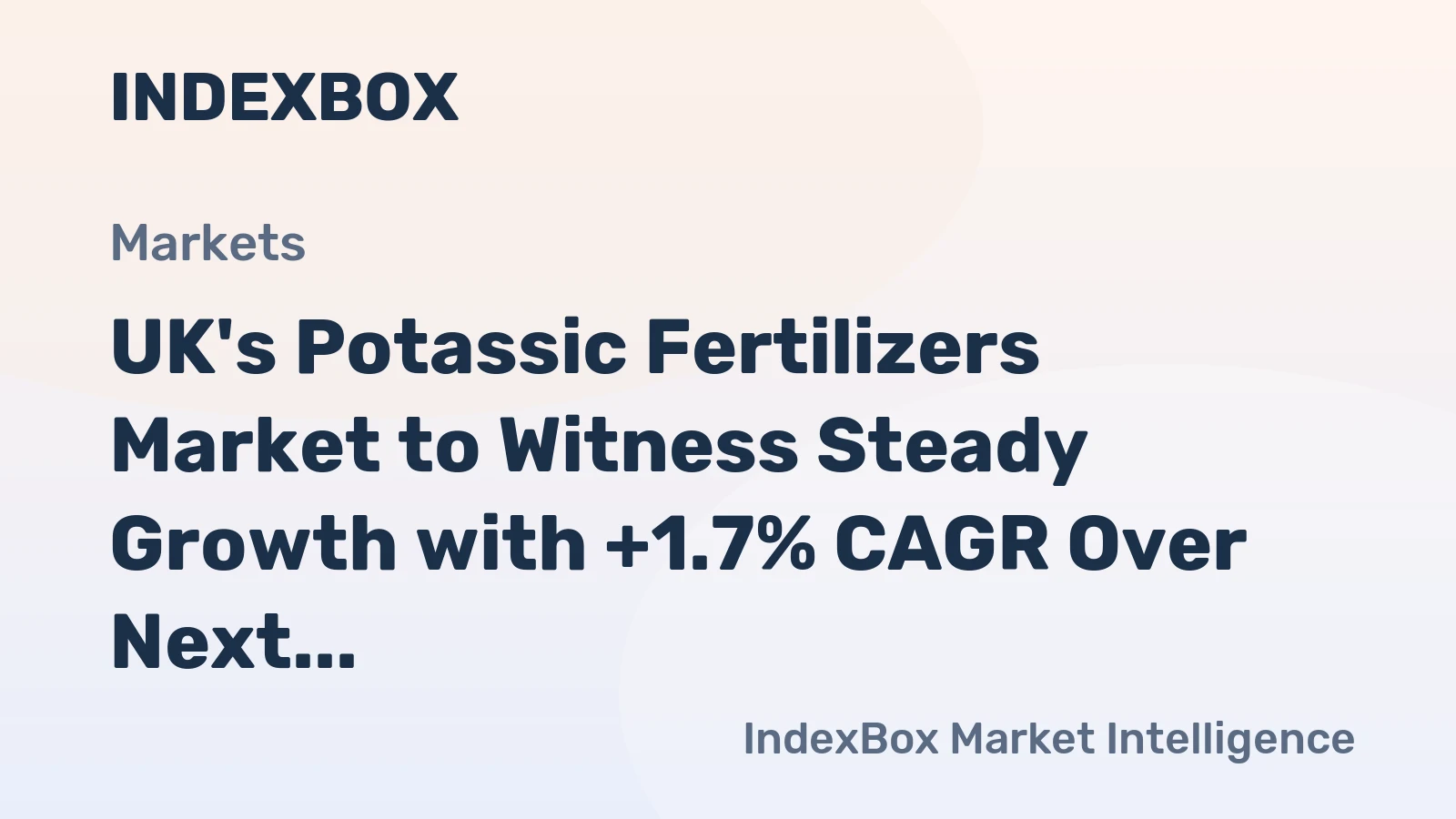 UK's Potassic Fertilizers Market to Witness Steady Growth with +1.7% CAGR Over Next Decade