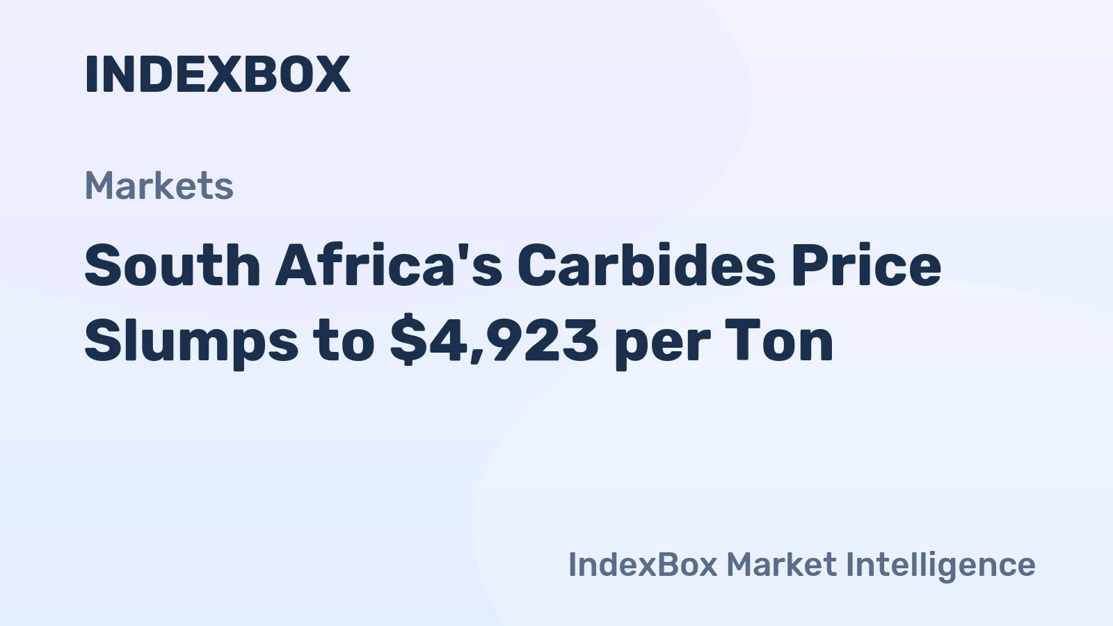 South Africa's Carbides Price Slumps to $4,923 per Ton