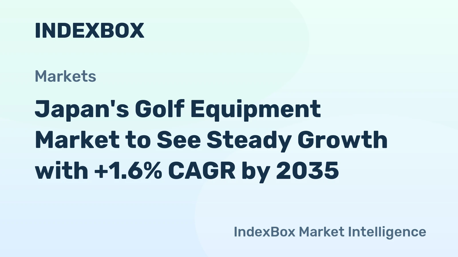 Japan's Golf Equipment Market to See Steady Growth with +1.6% CAGR by 2035