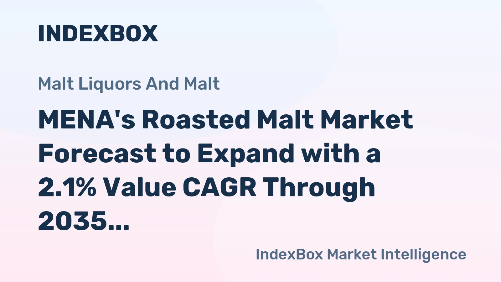 MENA's Roasted Malt Market Forecast to Expand with a 2.1% Value CAGR Through 2035