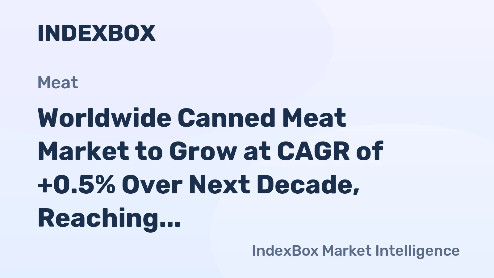 Worldwide Canned Meat Market to Grow at CAGR of +0.5% Over Next Decade, Reaching $278.6B by 2035
