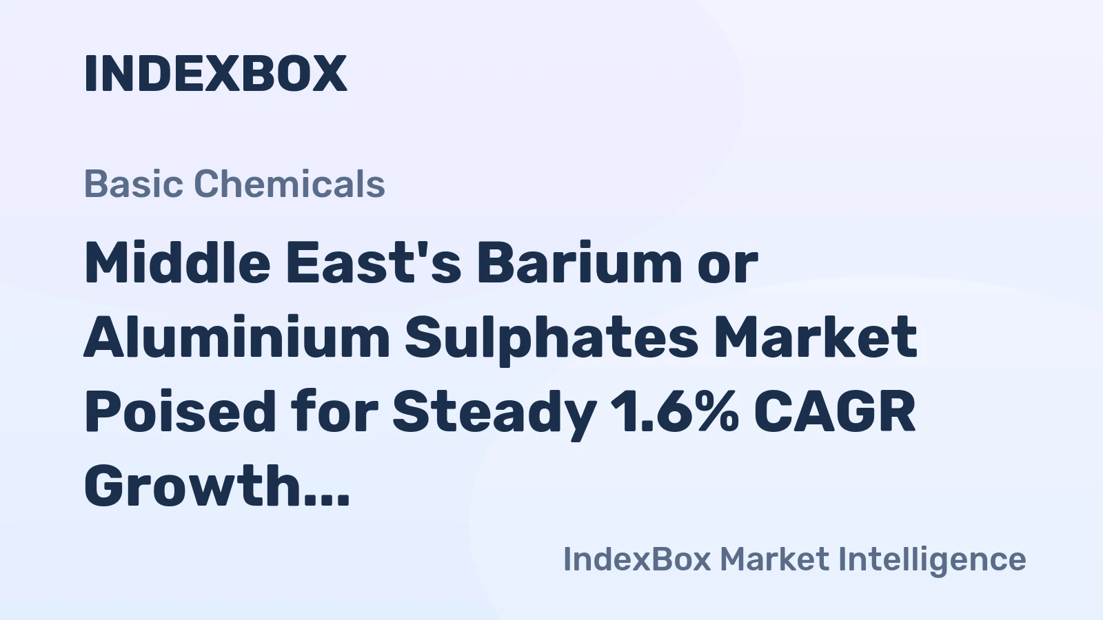 Middle East's Barium or Aluminium Sulphates Market Poised for Steady 1.6% CAGR Growth Through 2035