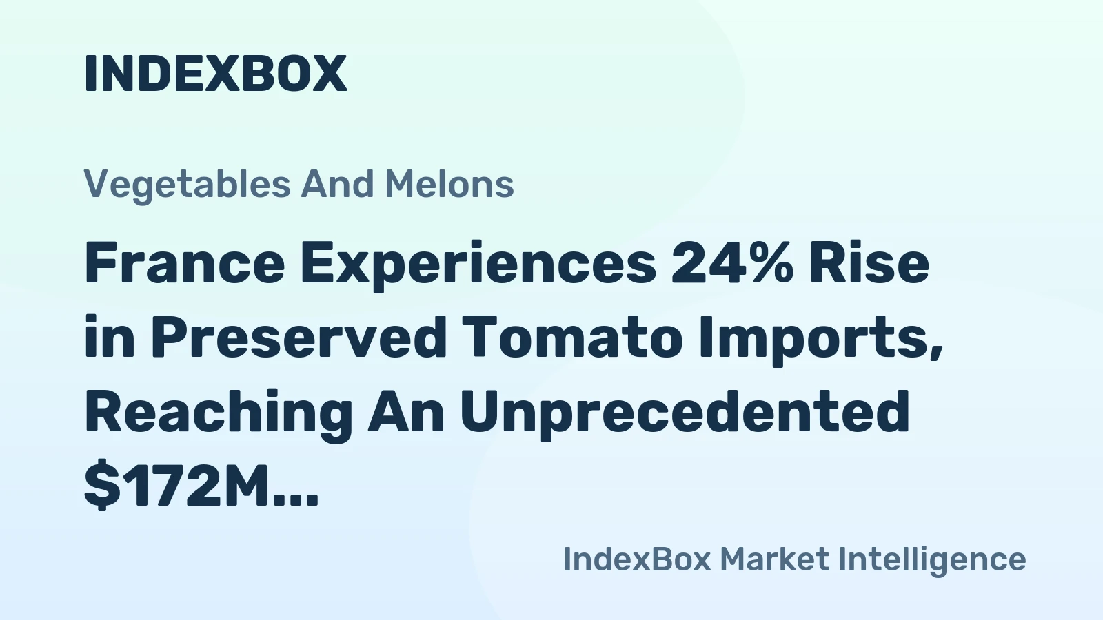 France Experiences 24% Rise in Preserved Tomato Imports, Reaching An Unprecedented $172M in 2023