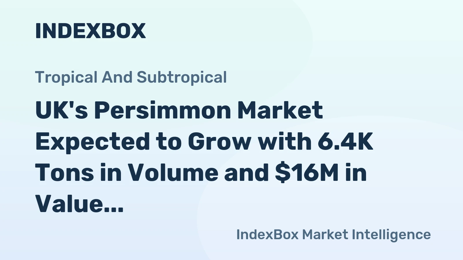 UK's Persimmon Market Expected to Grow with 6.4K Tons in Volume and $16M in Value by 2035