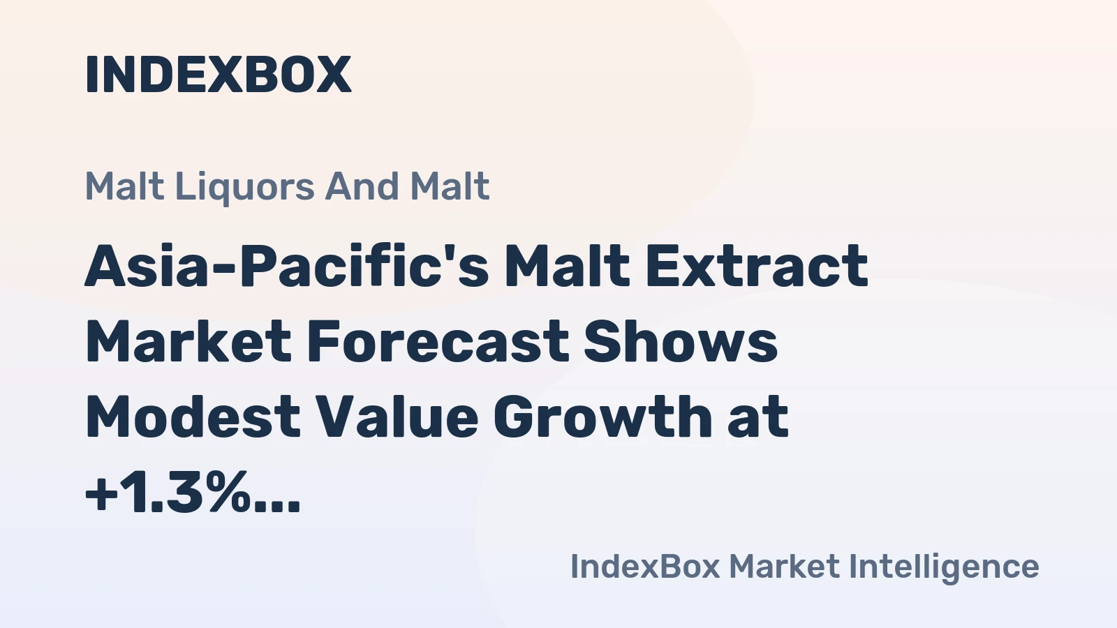Asia-Pacific's Malt Extract Market Forecast Shows Modest Value Growth at +1.3% CAGR Through 2035