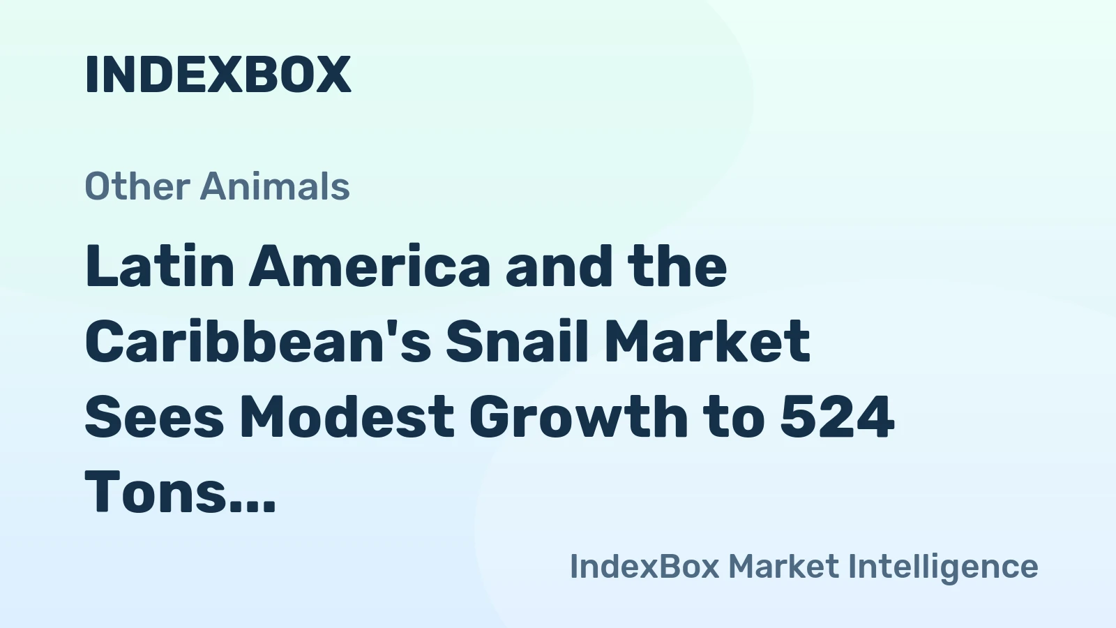 Latin America and the Caribbean's Snail Market Sees Modest Growth to 524 Tons and $4.3M