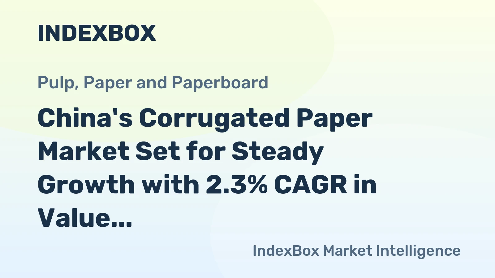 China's Corrugated Paper Market Set for Steady Growth with 2.3% CAGR in Value Through 2035